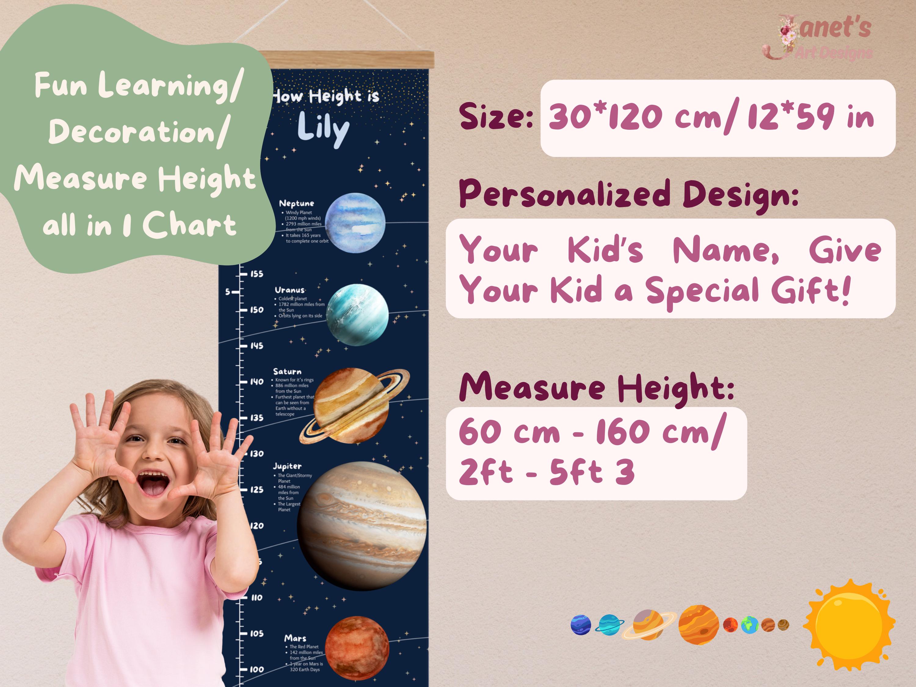 Kids Wall Height Chart | Solar System | Wall Hangings | Personalized ...
