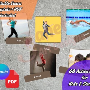 68 ACTION VERBS Flashcards | Common English Action Verbs Vocabulary ...