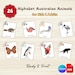 Australian Animals Alphabet Flashcards: Montessori 3-part Cards ...