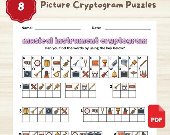 8 Summer Cryptogram | Printable PDF Word Puzzle Montessori Learning ...
