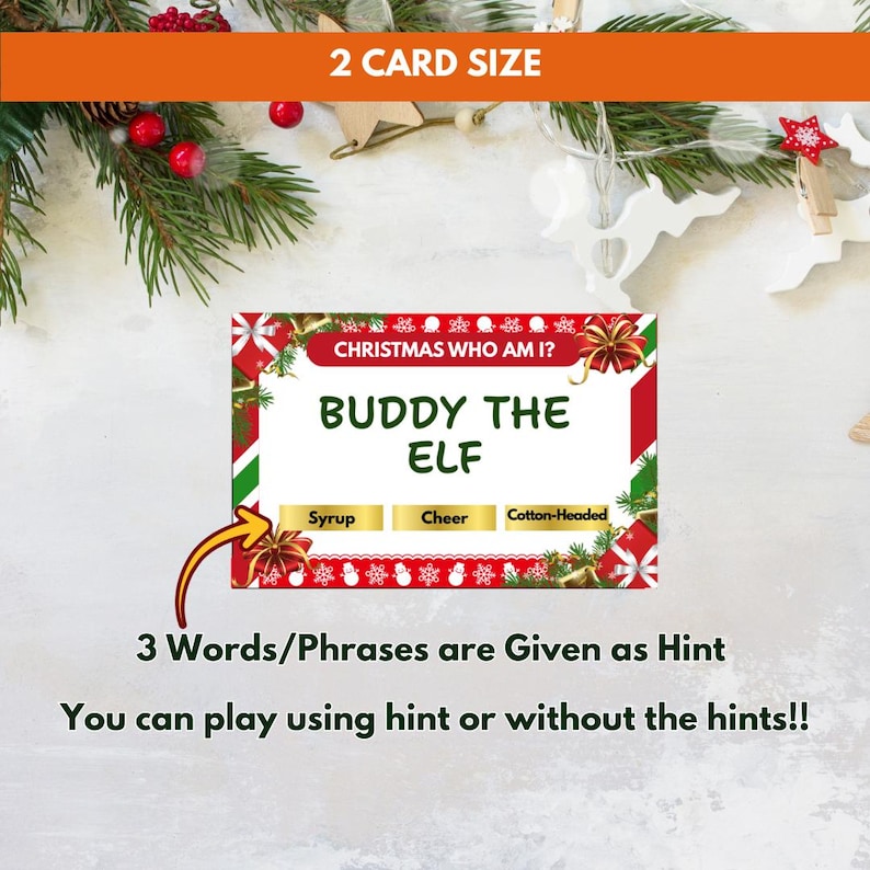 Christmas Who Am I Printable | 48 Character Cards With Hints, Holiday ...