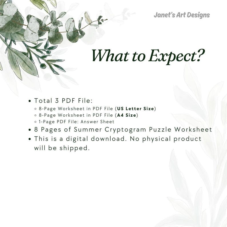 8 Summer Cryptogram | Printable PDF Word Puzzle Montessori Learning ...