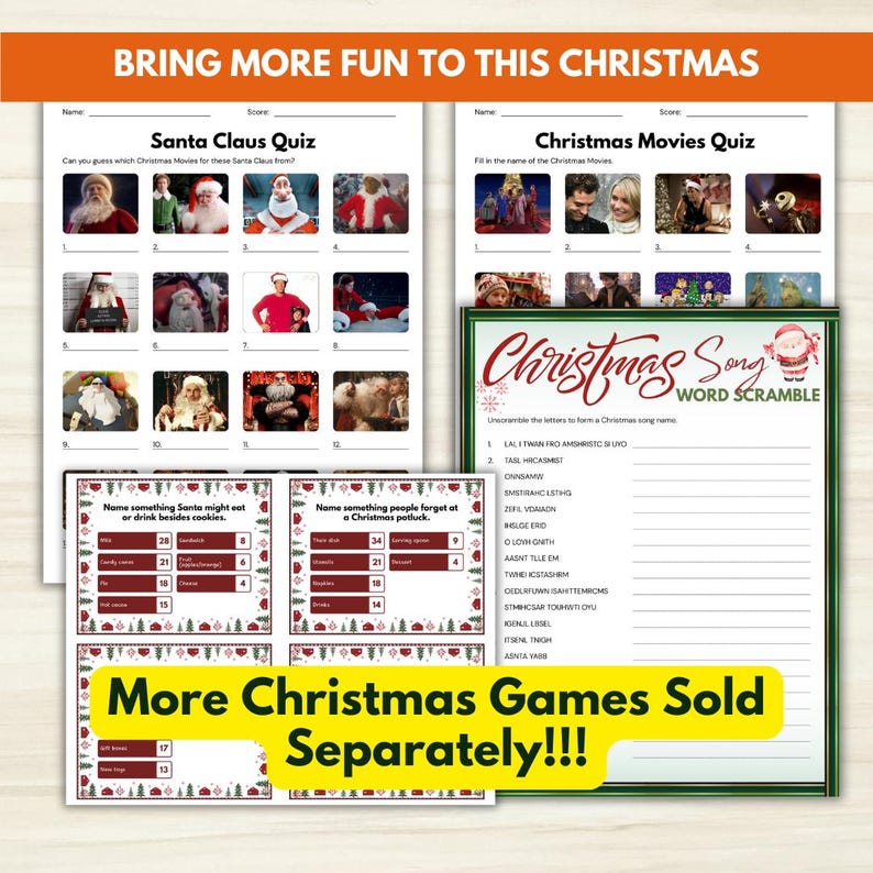 Christmas Who Am I Printable | 48 Character Cards With Hints, Holiday ...