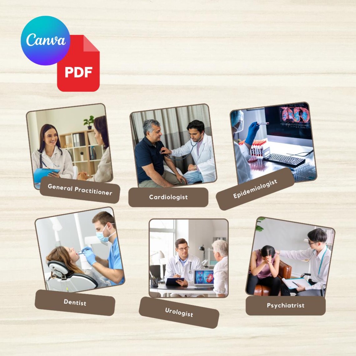 Doctors Flashcards: Montessori 3-part Cards for Kids (printable PDF ...