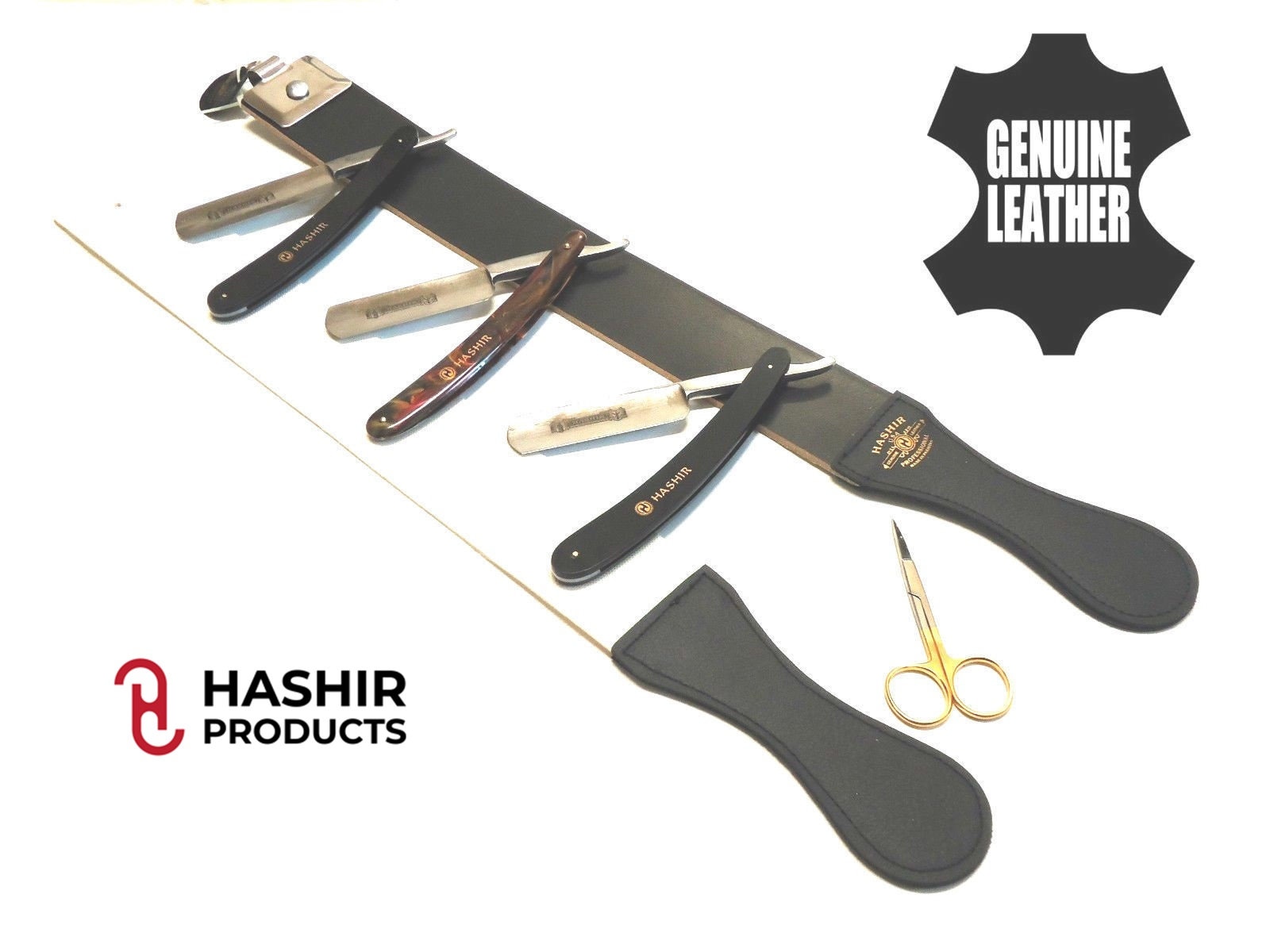 5pcs Barber Grooming Old Fashion Barber Shaving Razors + Shaping Strop ...