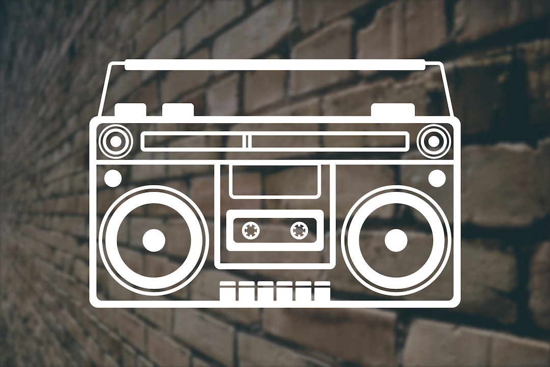 Boom Box Decal Sticker | Retro Decal | Multiple Vinyl Color Options ...