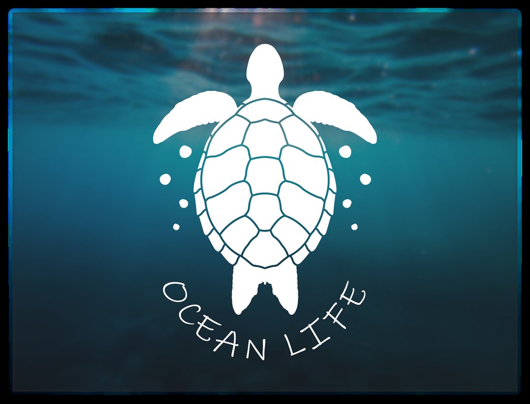Sea Turtle Decal Sticker | Ocean Life Decal | Multiple Vinyl Color ...