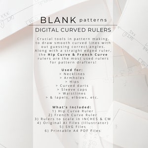 Pattern Making Rulers | French Curve Ruler | Hip Curve Ruler | Digital ...