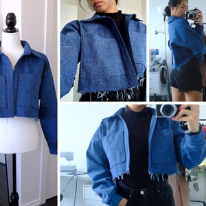 Digital PDF Sewing Pattern | Denim Jacket | Jean Jacket | Cropped ...