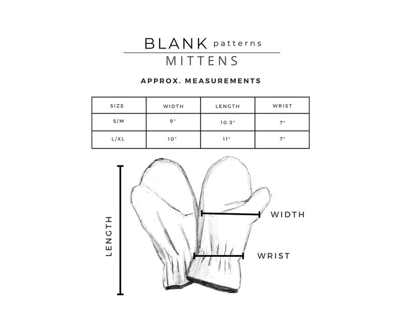 Digital PDF Sewing Pattern Mittens Gloves Winter Mittens Fall Easy ...