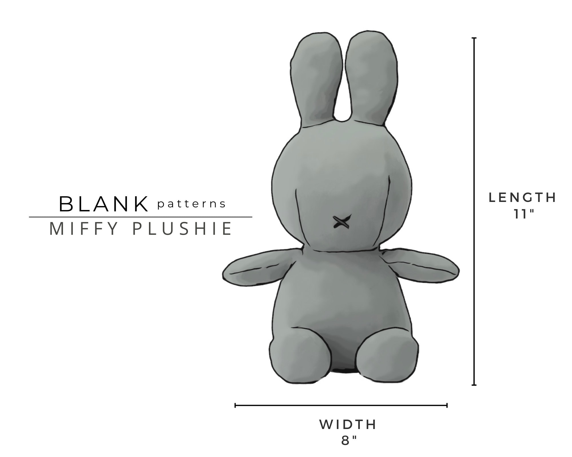 Miffy Plushie Digital PDF Sewing Pattern Miffy & Friends Handmade Miffy ...