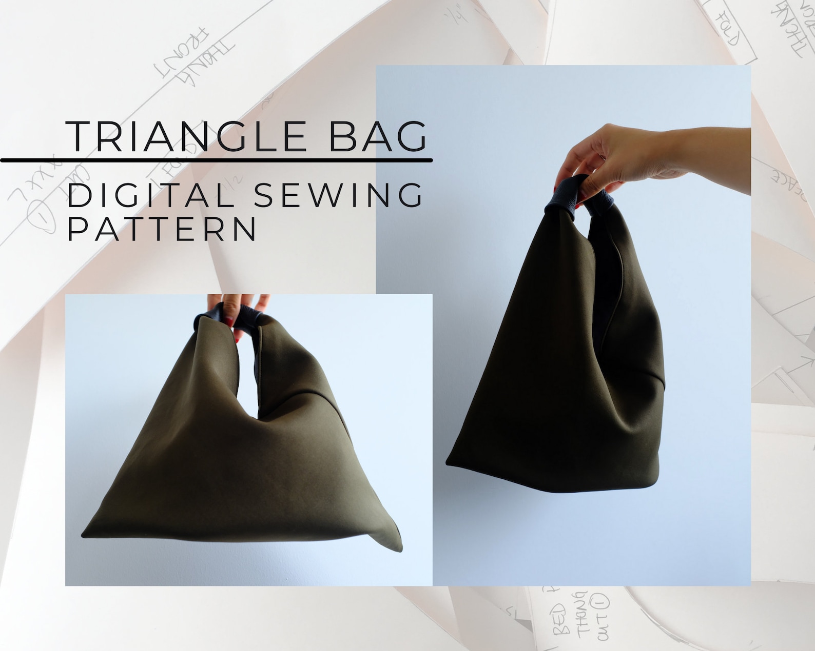 Digital PDF Sewing Pattern Large and Small Tote Bags Tote - Etsy