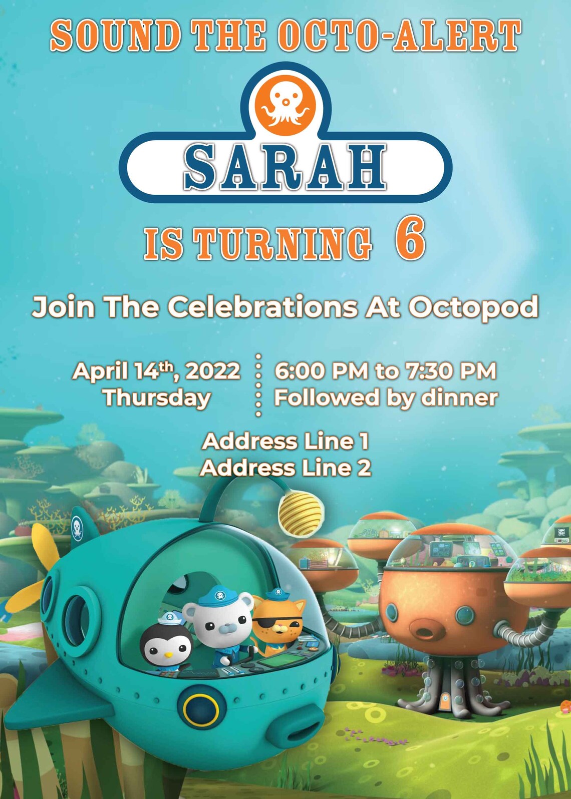 Octonauts Electronic Birthday Invite, Octonauts Birthday Invitation ...