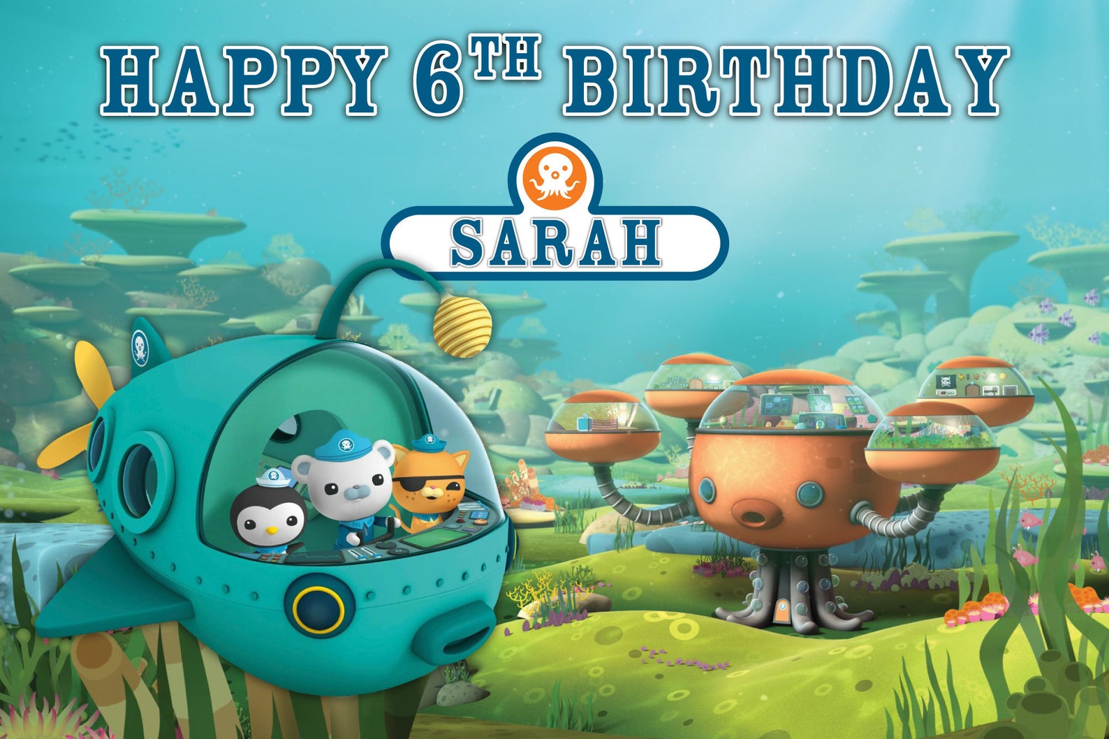 Octonauts Backdrop, Octonauts Birthday Backdrop, Octonauts Decor ...