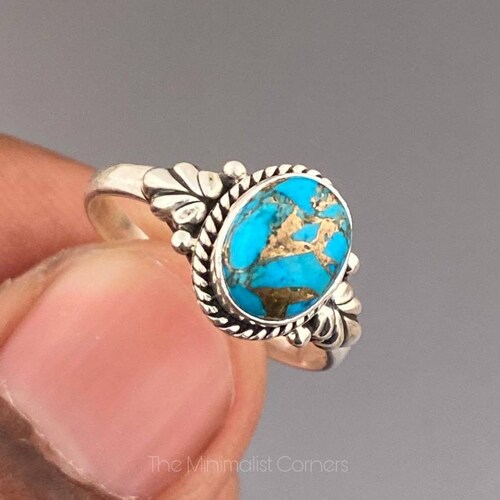 Turquoise Ring 925 Silver Ring Handmade Ring Gemstone Ring - Etsy