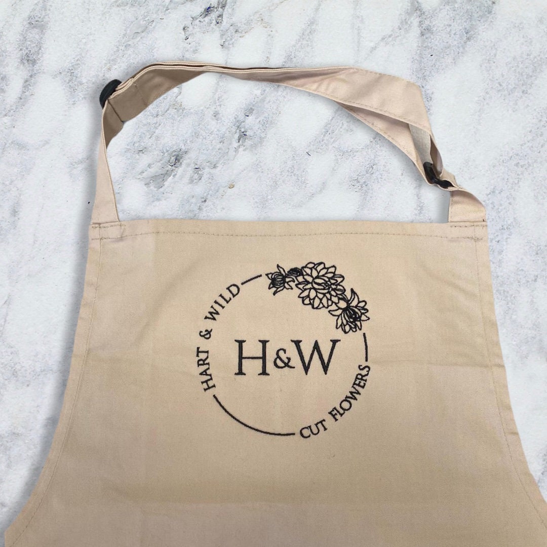 Custom Embroidered Apron Custom Logo Apron Custom Text | Etsy UK