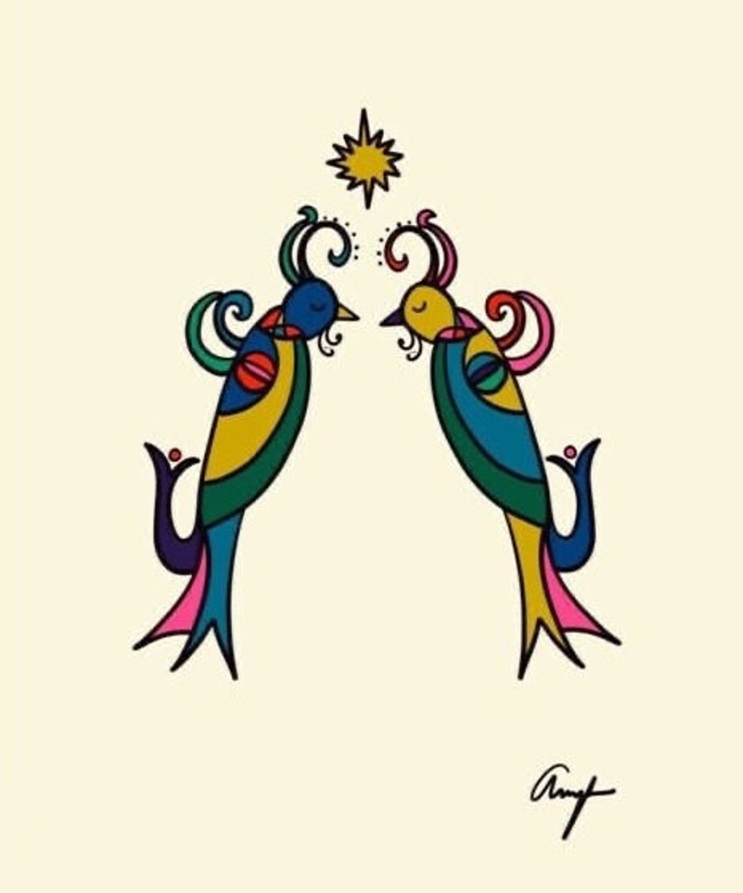 Armenian Christmas Trchnakir Calligraphy Art Levantine Wall Art ...