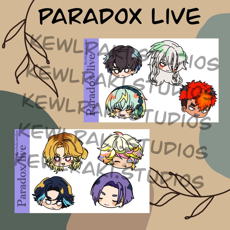 Paradox Live Chibi Stickers - Etsy