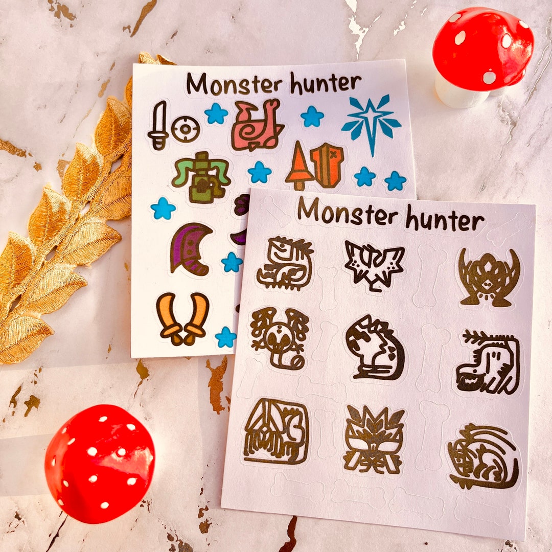 Monster Hunter, Monster and Weapon Stickers - Etsy
