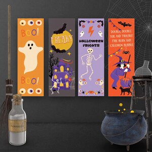Halloween Printable Bookmarks Set Kid's Spooky Season Book Buddies Cute ...