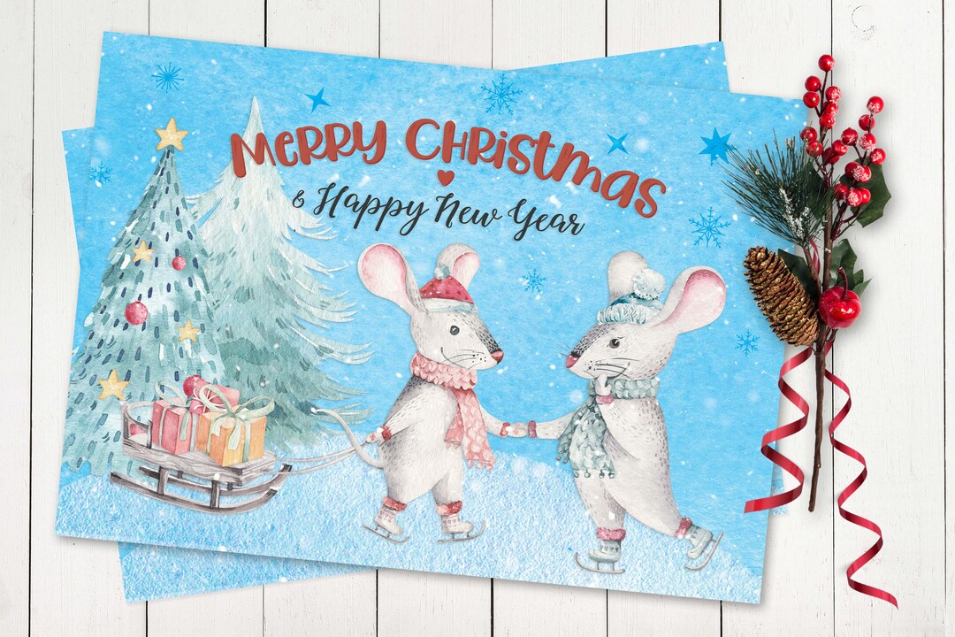 Christmas Love Card Cute Printable Christmas Card - Etsy Australia