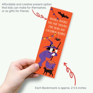 Halloween Printable Bookmarks Set Kid's Spooky Season Book Buddies Cute ...