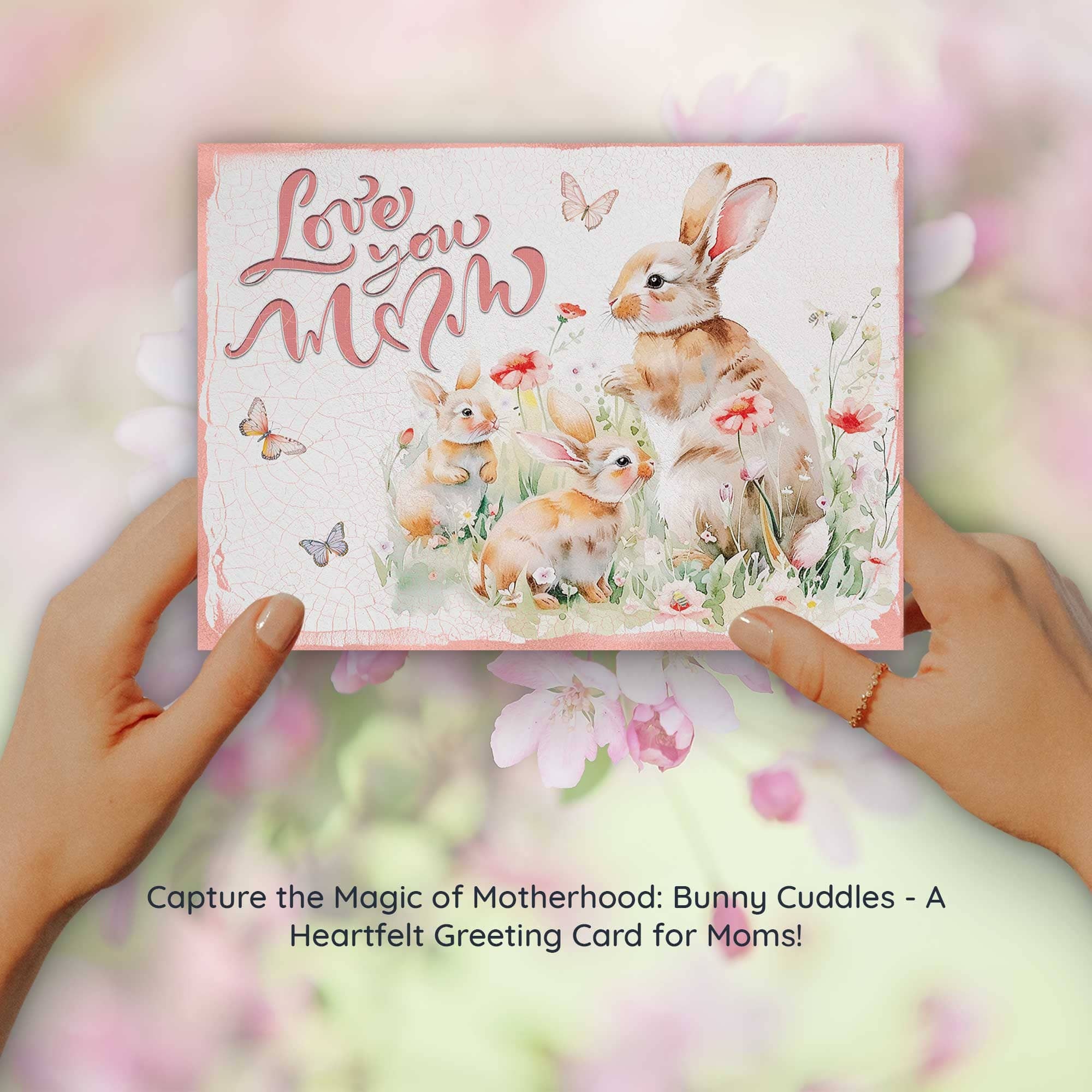 Printable Mother's Day Greeting Card Express Your Love With Bunny ...