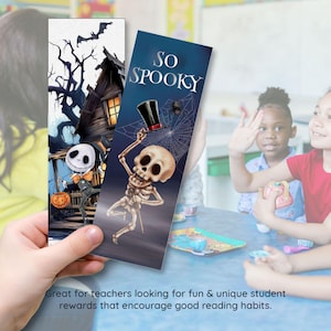 Halloween Printable Bookmarks Set Kid's Spooky Season Book Buddies Cute ...