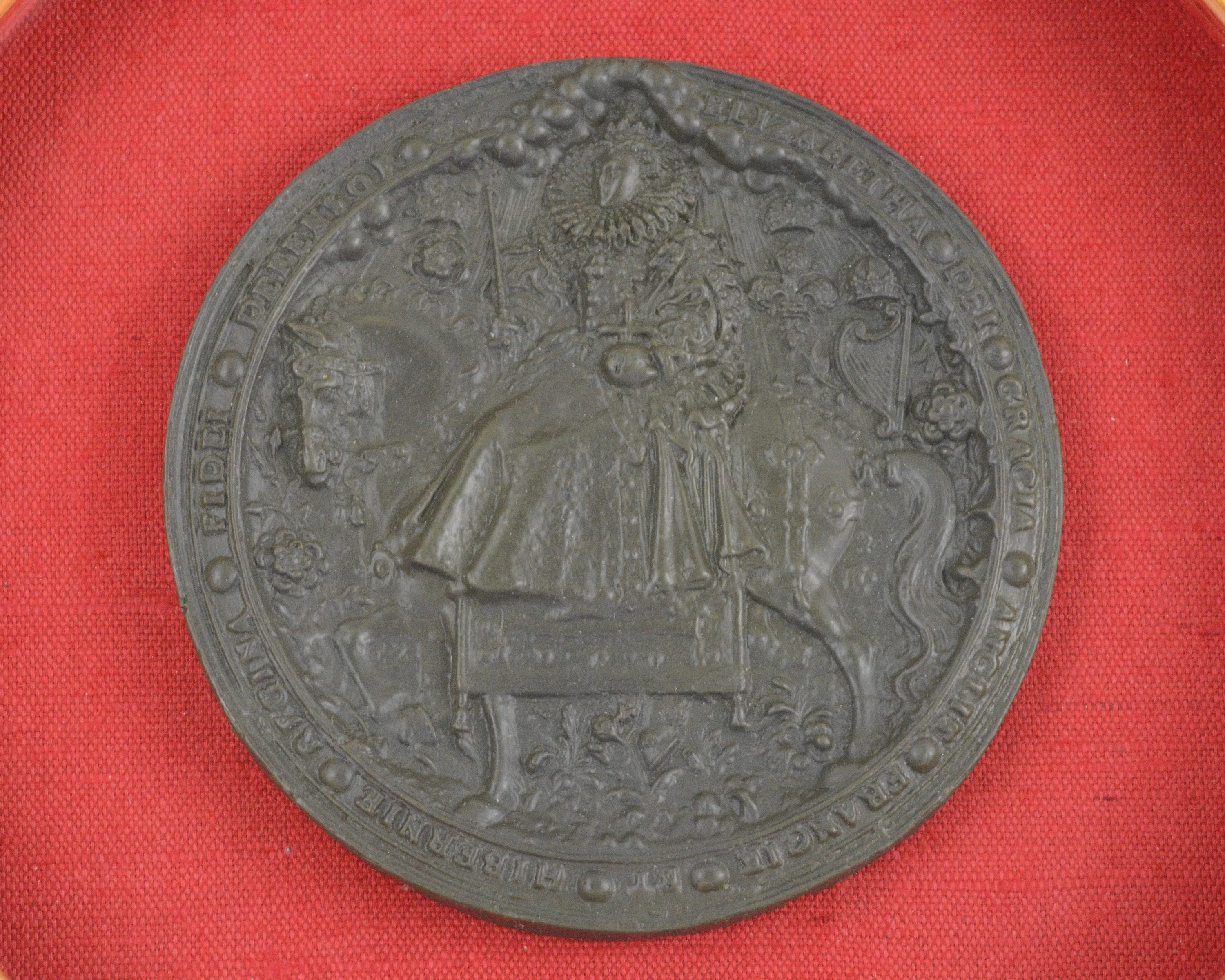 Vintage Great Seal of Queen Elizabeth I, Beautifully Framed Bas Relief ...