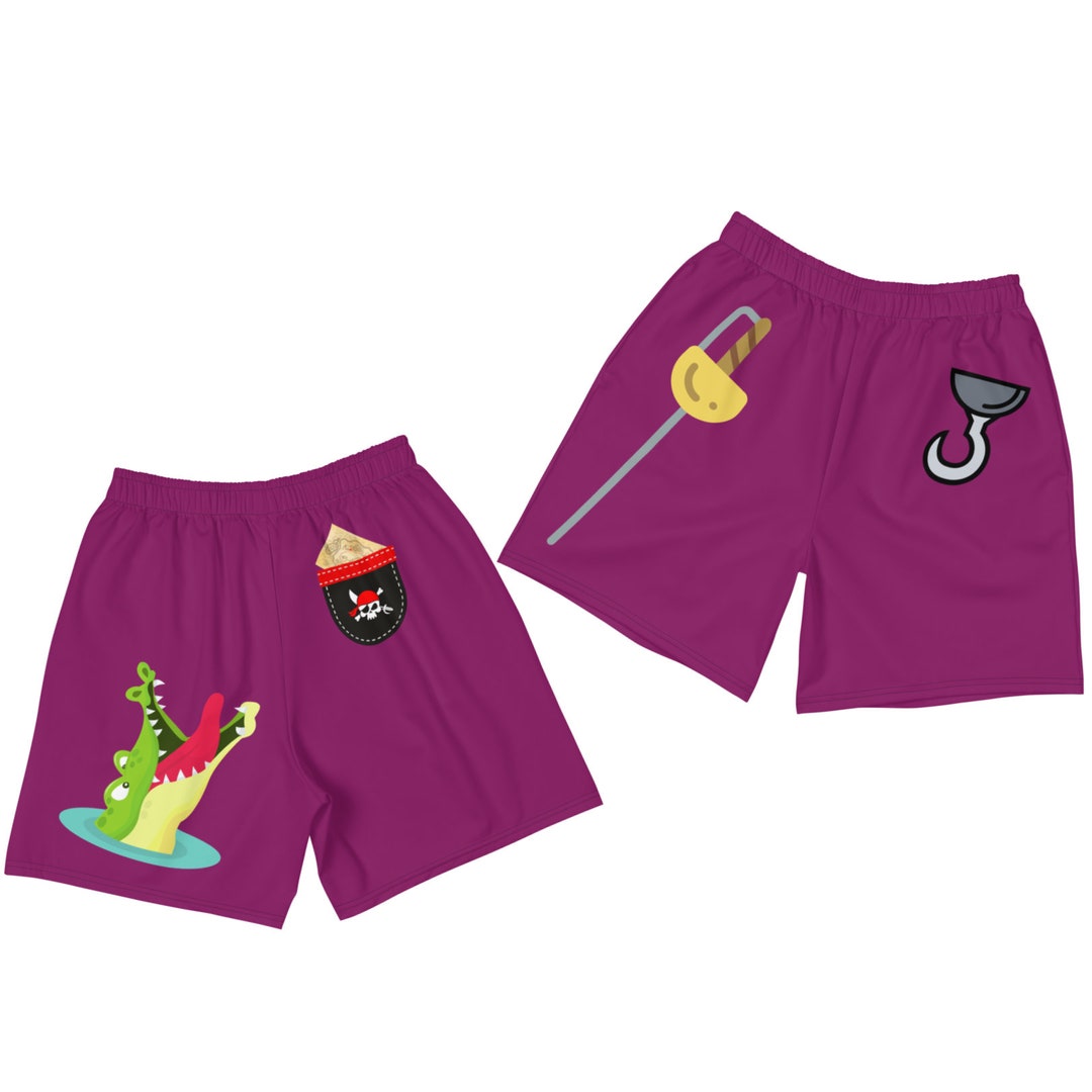 Pirate Captain Hook Men's Athletic Shorts; Running Disney Outfit ...