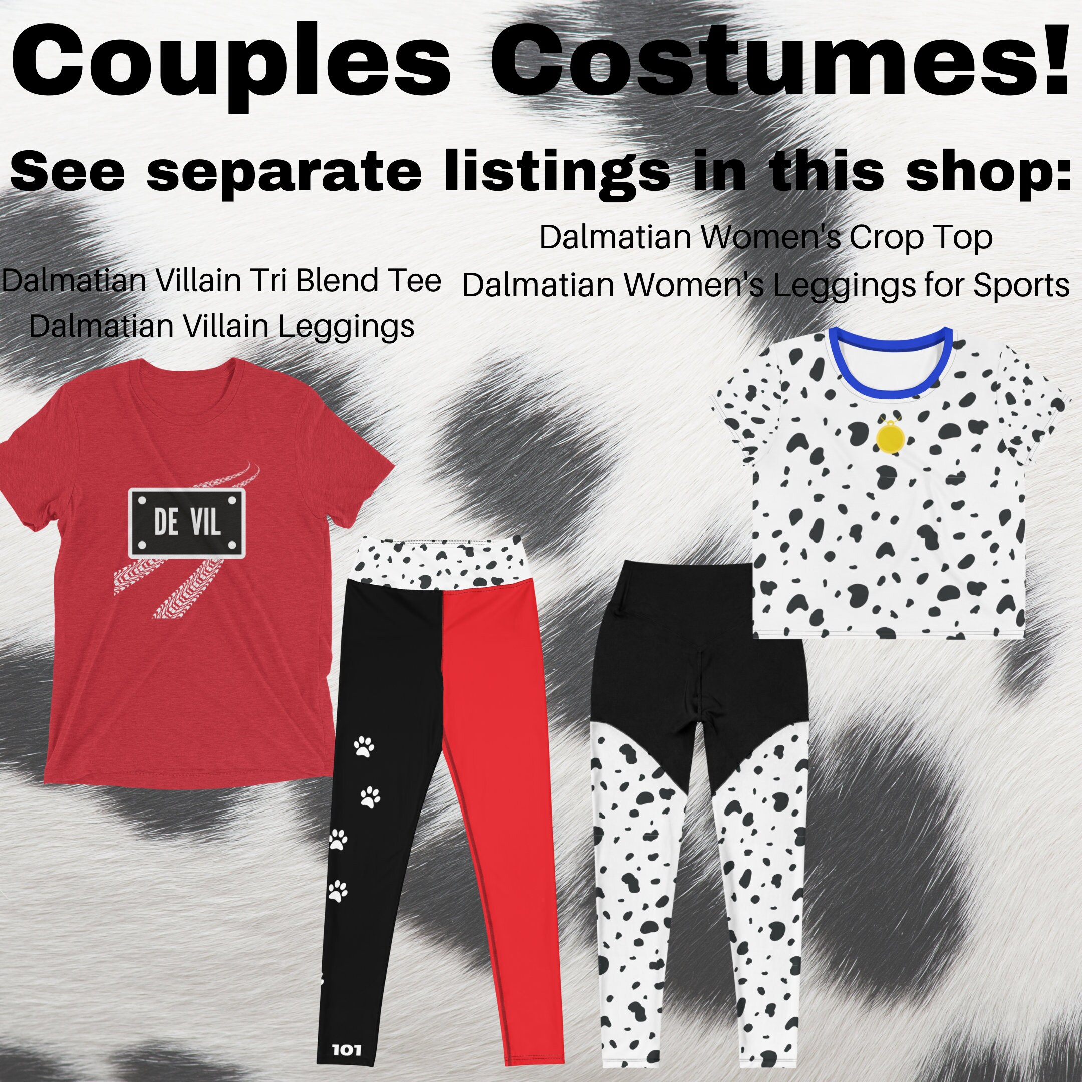 101 Dalmatian Villain Cruella Unisex Tri Blend Tee in Black or Red ...