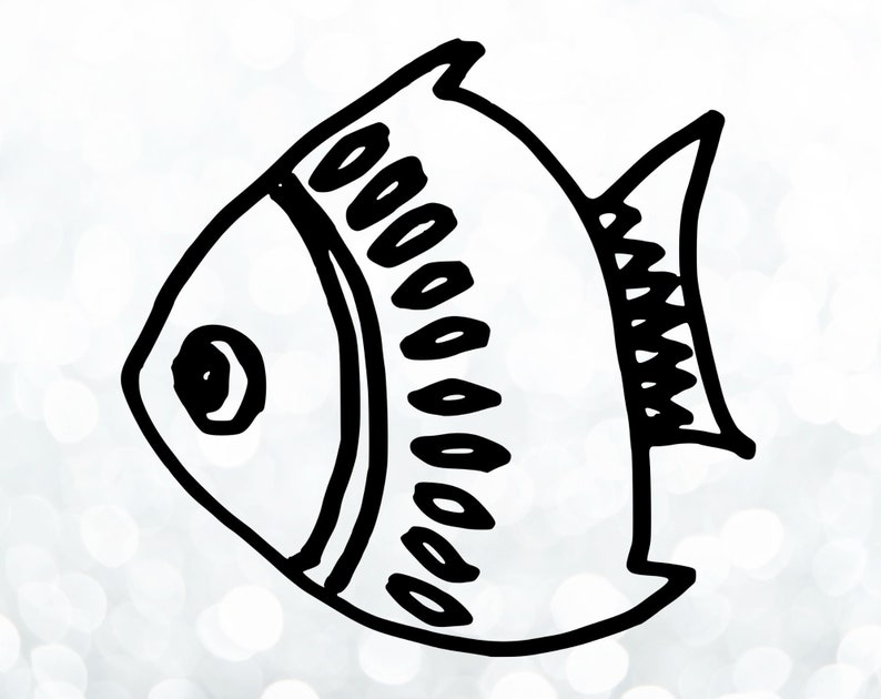 Tropical Fish Svg & Png, Hand Drawing,instant Digital Download - Etsy