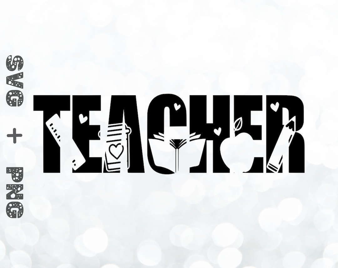 Teacher SVG PNG/ Teacher Life Svg/ School SVG/ Clipart/ Instant Digital ...