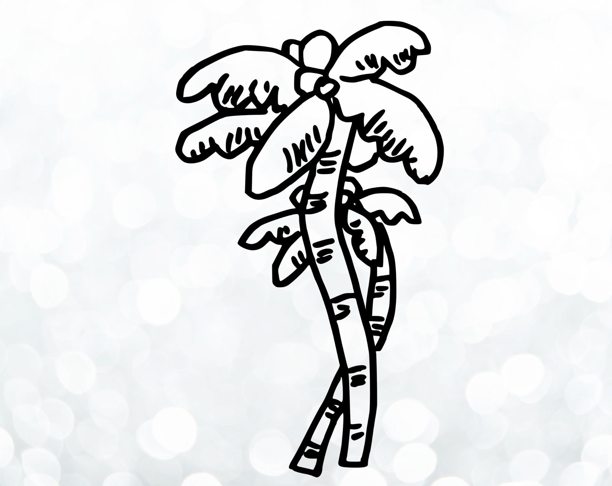 Coconut Tree Svg & Png, Hand Drawing, Instant Digital Download for ...