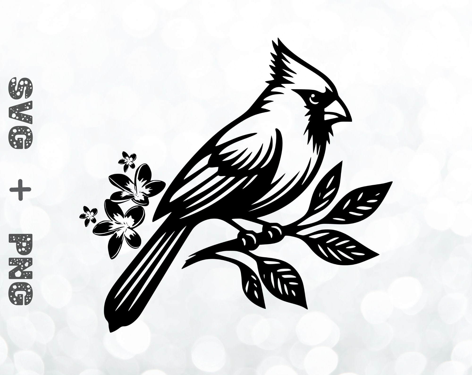 Cardinal Clipart Black And White