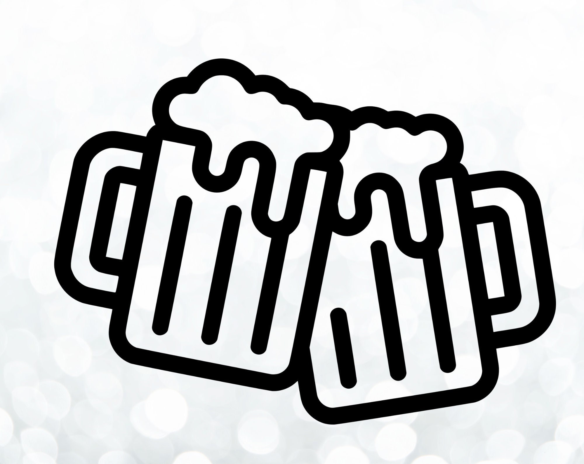 Beer Mugs Svg Png Cheers Svg Png Cricut Silhouette Digital