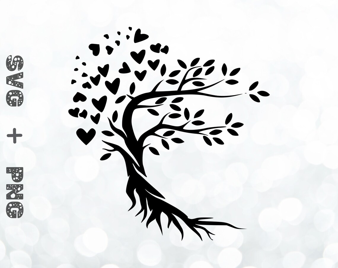 Family Tree SVG Png/love Tree Svg/ Heart Tree Svg Instant Digital ...