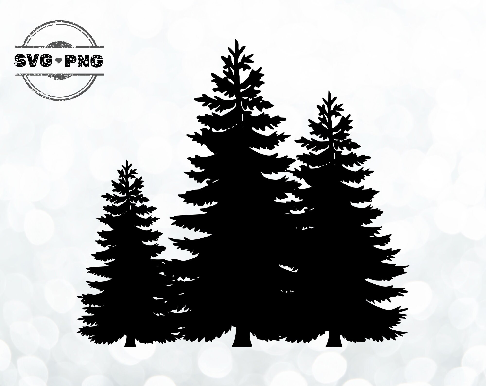 Fir Tree, Pine Tree SVG PNG Instant Digital Download - Etsy