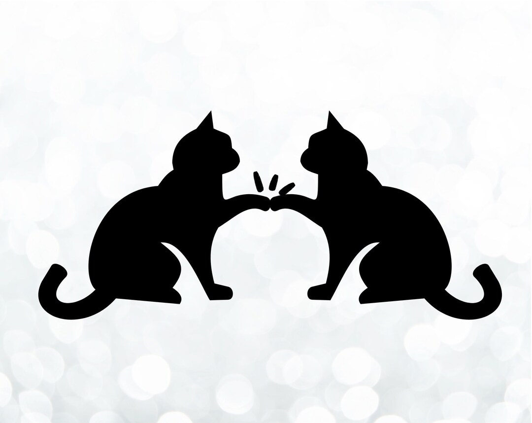 Cat Fist Bump SVG & PNG Instant Digital Download - Etsy