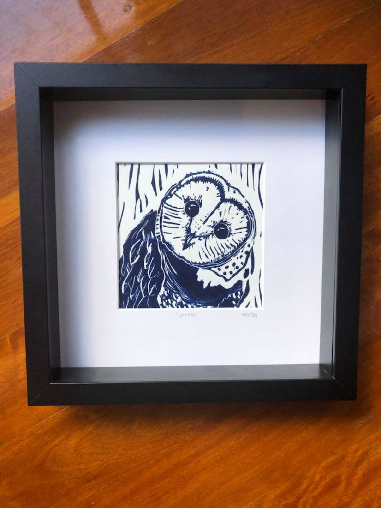 Otto the Owl, Lino Print - Etsy UK