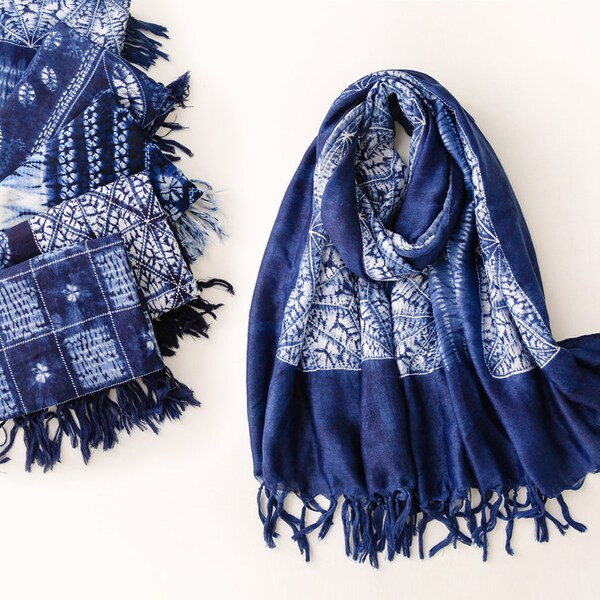 Indigo Scarf - Etsy
