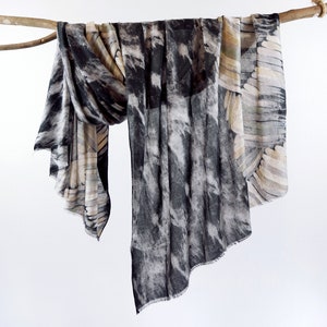 Earthy Gray Raw Edge Man Scarf Smoke Grey Unisex Autumn Scarves ...