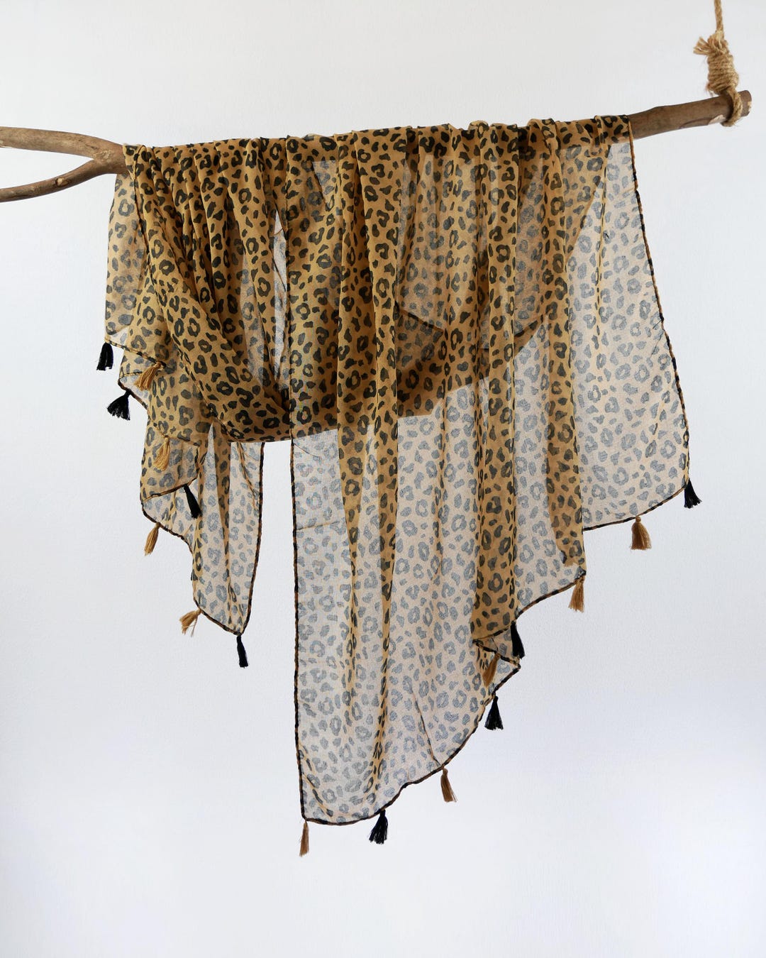 Earthy Brown Cheetah Leopard Snake Skin Pattern Scarf Animal Print ...