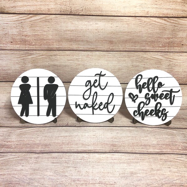 Bathroom Mini Sign - Etsy