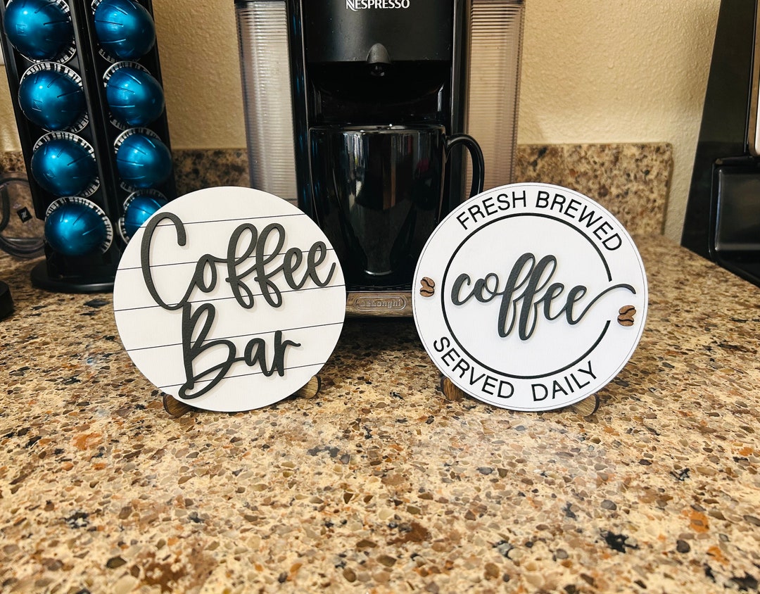 Coffee Bar Signs, Mini Coffee Signs, Coffee Tiered Tray Decor - Etsy