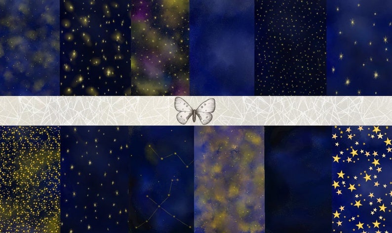 Celestial Stars Papers, Galaxy Stars Backgrounds, Space Texture ...