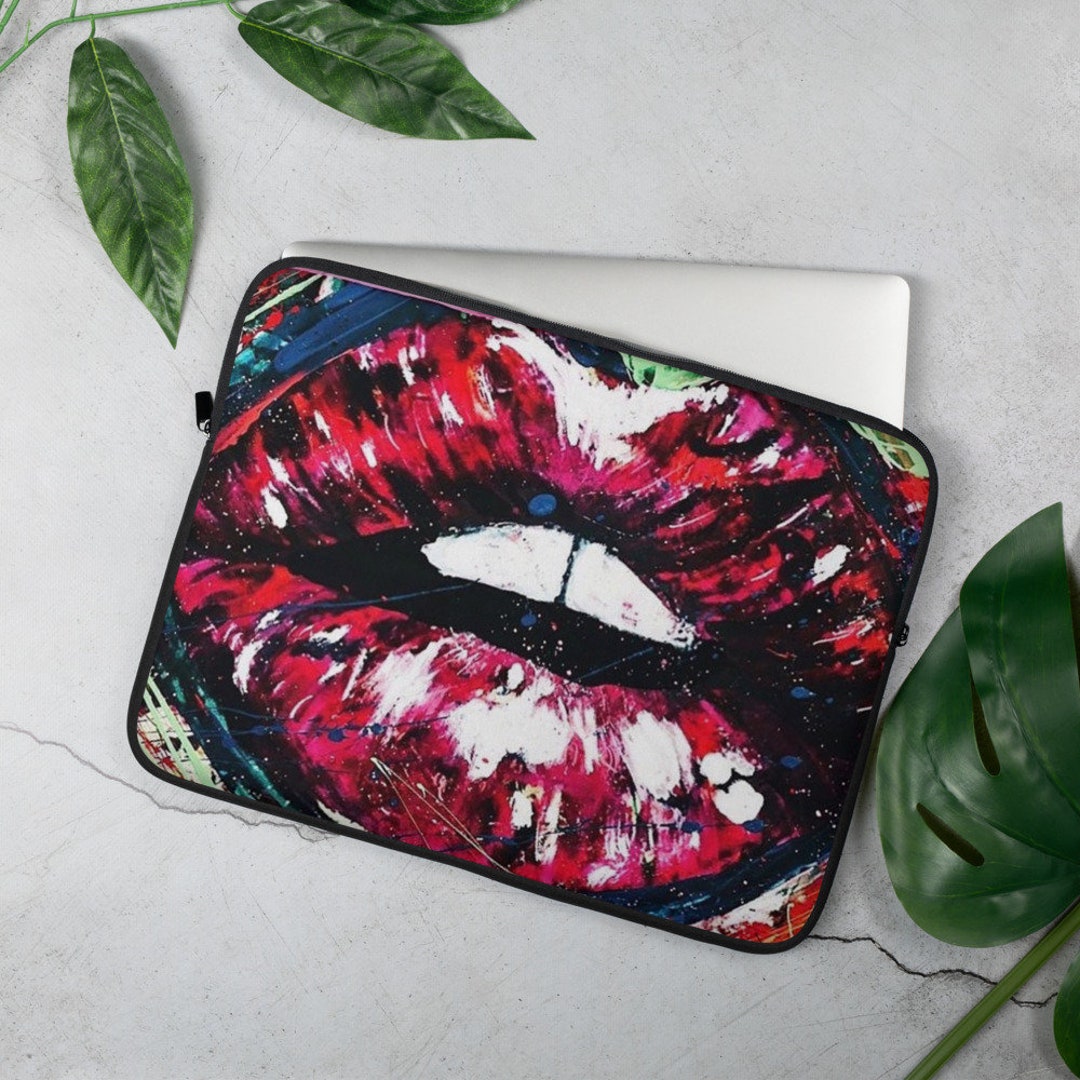 Funky Cool Tick Lips Art Graffiti Laptop Sleeve Fashionable - Etsy