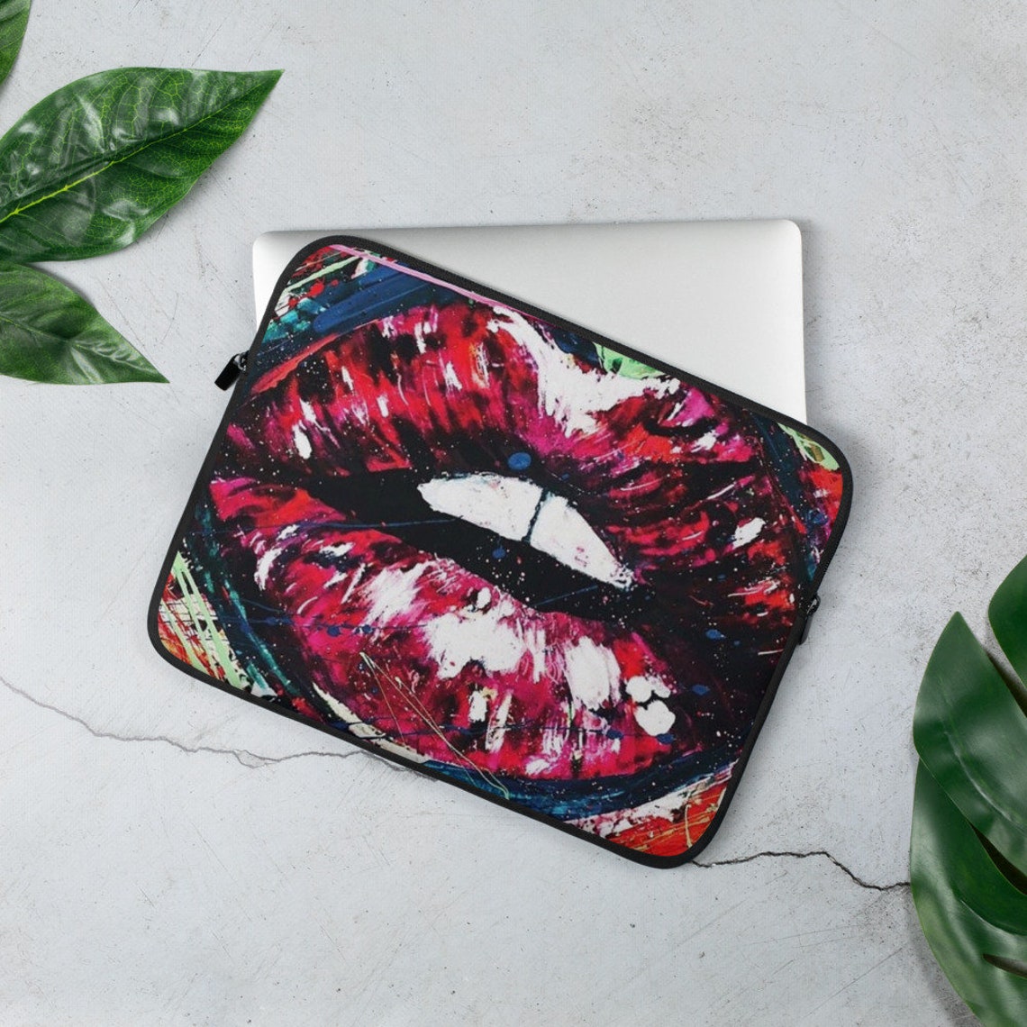 Funky Cool Tick Lips Art Graffiti Laptop Sleeve Fashionable - Etsy Canada