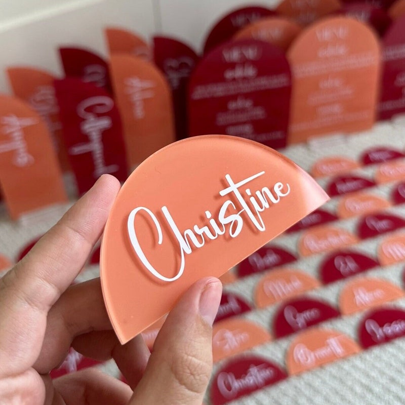 Circle Place Card - Etsy