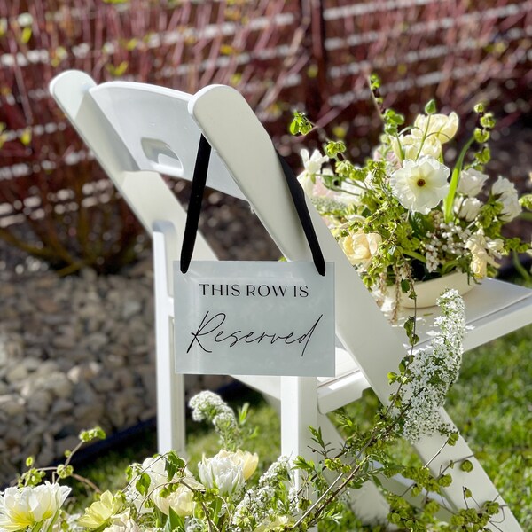 Acrylic Row Reserved Sign - Etsy